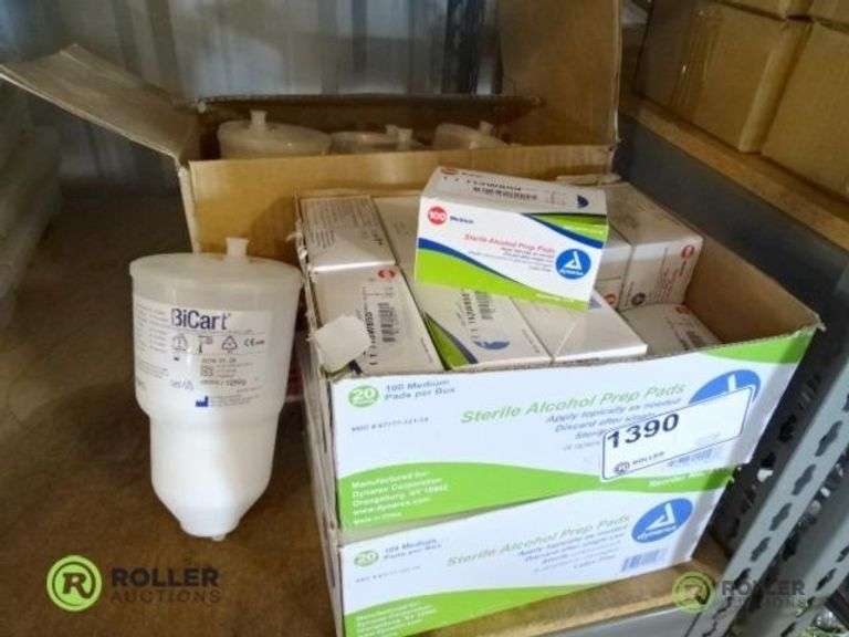 Bicart Sodium Bicarbonate and Sterile Alcohol Prep Pads - Roller Auctions