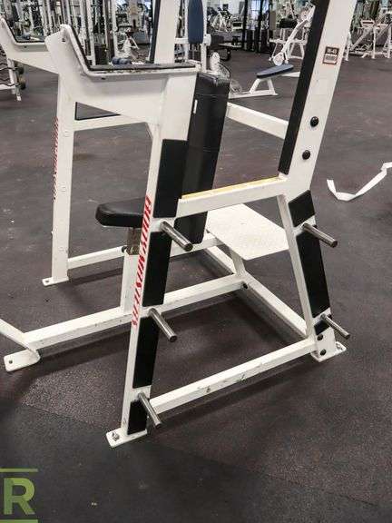 Body Masters Military Press Adjustable Bench With Plate Rack - Roller ...