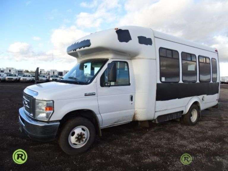 2008 FORD E450 SUPER DUTY 12-PASSENGER STAR TRANS SHUTTLE BUS, 6.8L V10 ...