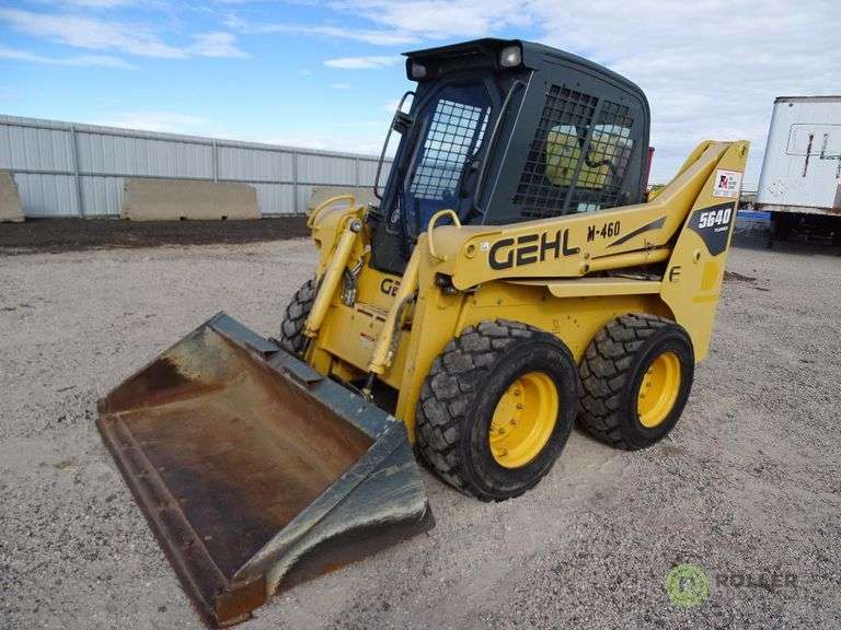 2008 GEHL 5640 Skid Steer Loader, Series E, Enclosed Cab, Turbo, 12,-16 ...