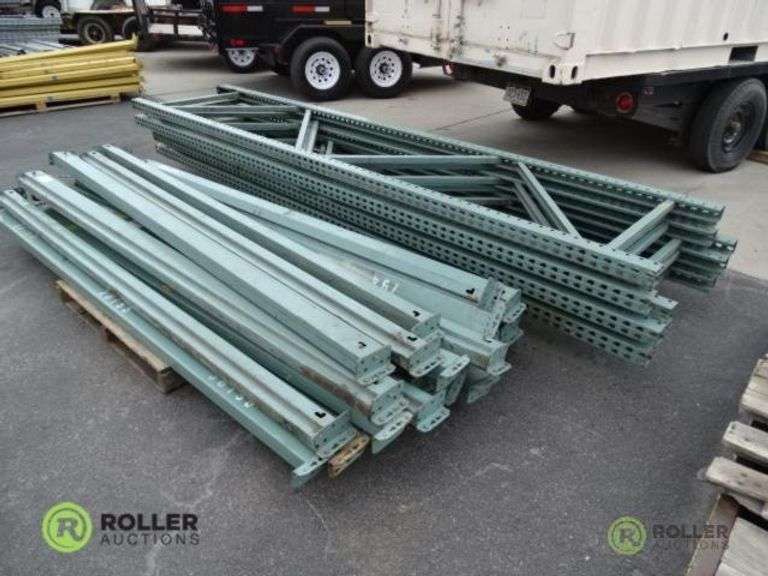 (2) Pallets of Pallet Racking Includes: (7) 34in x 156in Uprights and ...