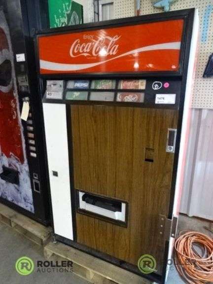 Vendo V276/156 6-Selection Coin Op Soda Vending Machine - Roller Auctions