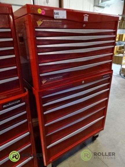 Mastercraft 36-1/4in W x 18-1/2in D x 62in H 12-Dreawer Rolling Tool ...