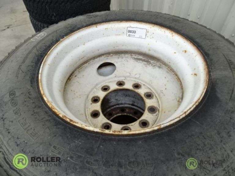  4 Double Coin RR400 10R22 5 Semi Tires With 10 Lug Rims Roller Auctions