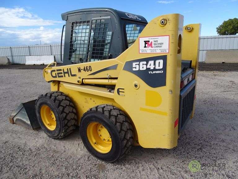 2008 GEHL 5640 Skid Steer Loader, Series E, Enclosed Cab, Turbo, 12,-16 ...