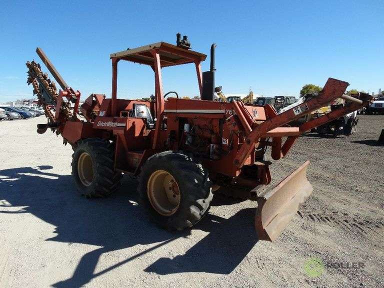 DITCH WITCH 7610 Ride-on Trencher w/ Mod. A450 Cable Plow, Hydraulic ...