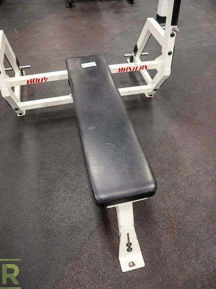 Body Masters Flat Bench Press With Plate Rack - Roller Auctions