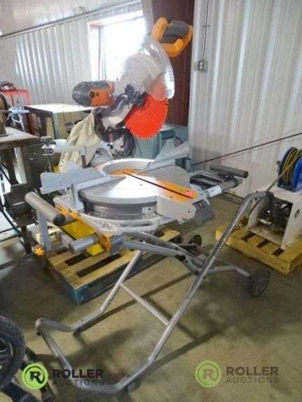 Ridgid MS1290LZA 12in Sliding Compound Miter Saw With Stand - Roller ...
