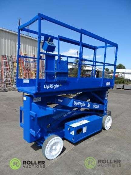 Upright SL20 20' Electric Scissor Lift, Solid Tire, 500-Lb Capacity ...