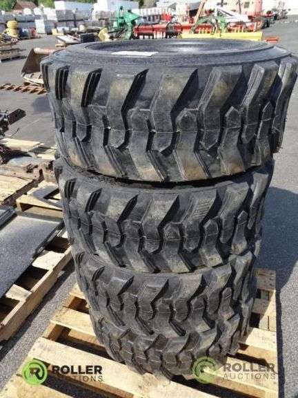 New 12ply 12x16.5 Skid Steer Tires - Roller Auctions