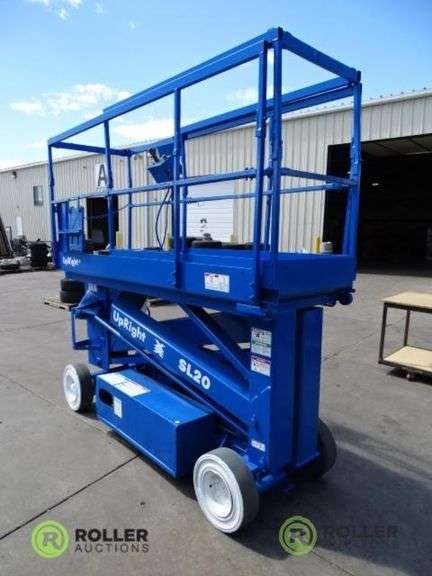 Upright SL20 20' Electric Scissor Lift, Solid Tire, 500-Lb Capacity ...
