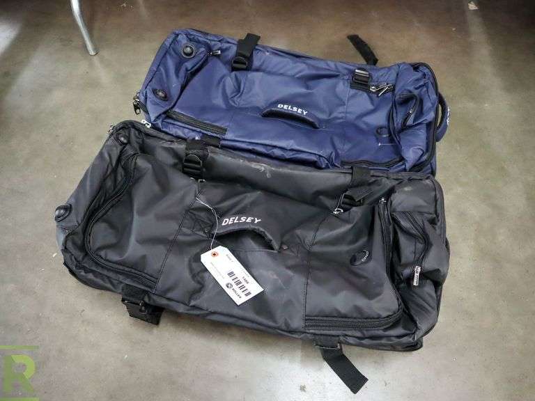 (1) Delsey Rolling Waterproof Duffle bag - Black - New (1) Delsey ...