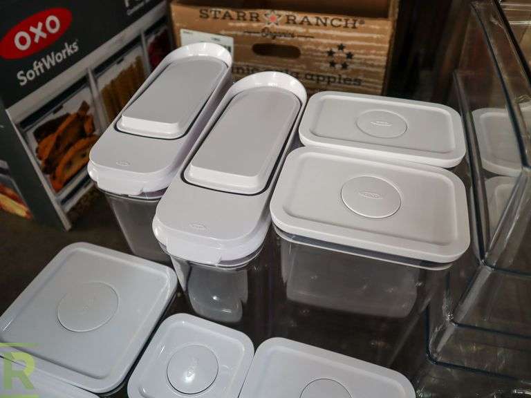 (1) OXO SoftWorks Pop-Top Food Storage Containers 8pc (2) OXO Tall Food ...