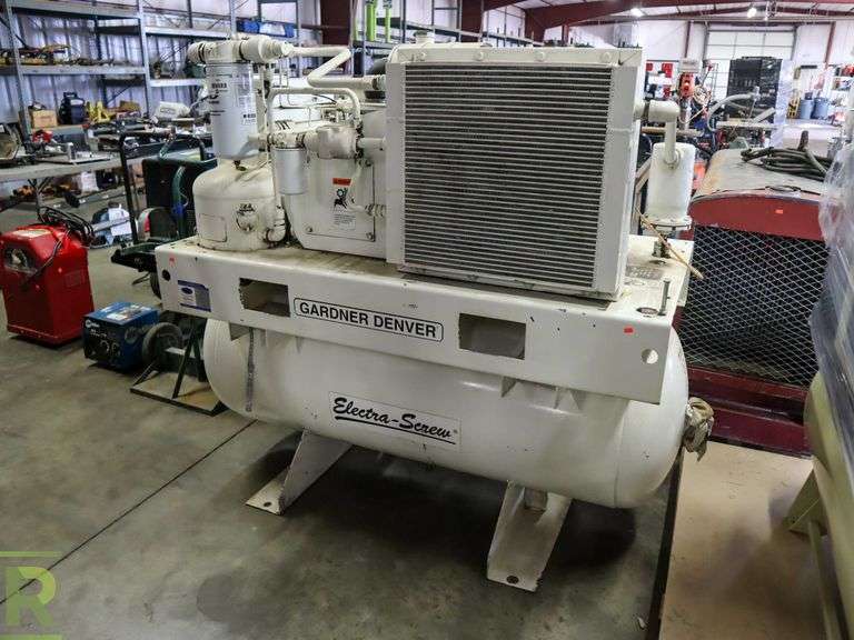 Gardner Denver EBE0DH Electra-Screw Horizontal Air Compressor, 120 ...