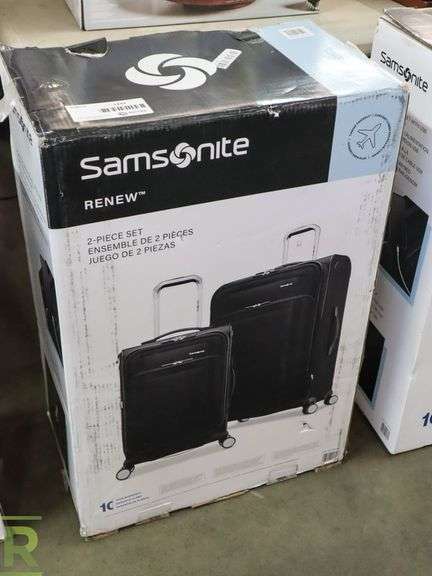 Samsonite 2 Piece Luggage Set Soft-Shell - Black - New - Roller Auctions