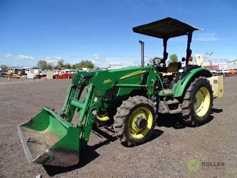 JOHN DEERE 5325 4WD Tractor/ Loader, 3-Pt., PTO, Snow Blower Attachment ...