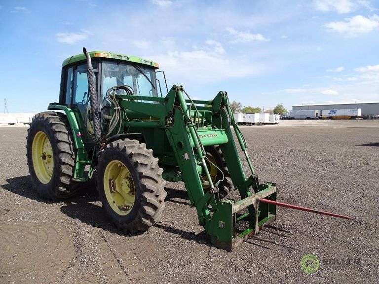 1996 John Deere 6400 4WD Tractor, Enclosed Cab, A/C, MOD 640 Loader ...