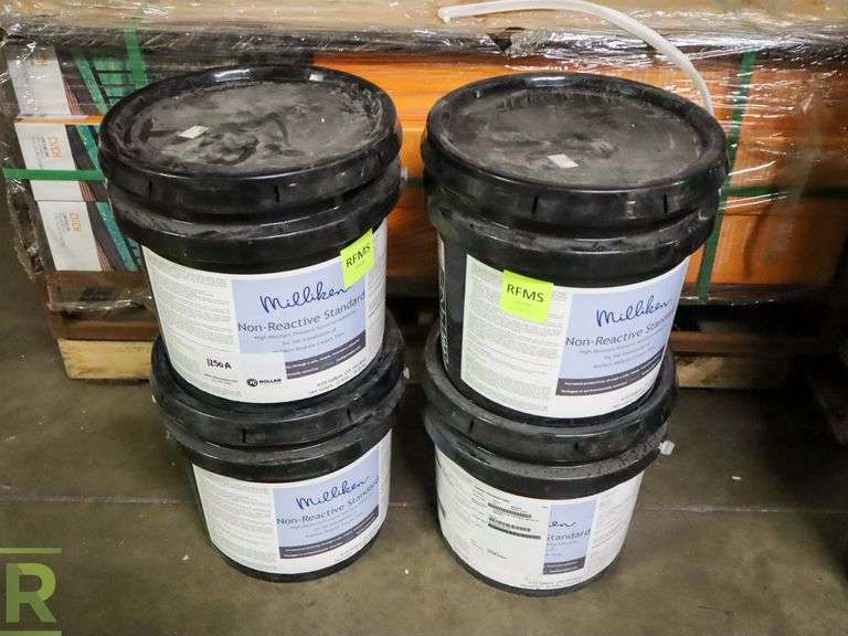 (4) Milliken Non-Reactive Standard Adhesive, 4-Gallon Buckets - Roller ...