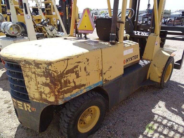 HYSTER H110F Forklift, 11,000 lb. Capacity, 6-Cylinder Gas Engine, 160 ...
