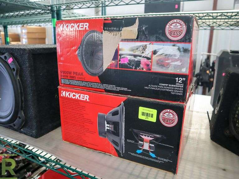 (2) Kicker 48WR122 Comp R 12" Subwoofers - Roller Auctions