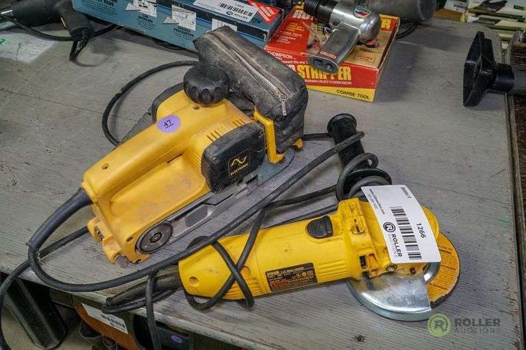 DeWalt DW400 4-1/2in Angle Grinder and DeWalt Sander - Roller Auctions