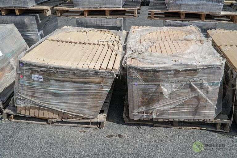 (2) Pallets of Roof Ballast Pavers, Glacial, 24in x 24in x 1.75in, Tan ...