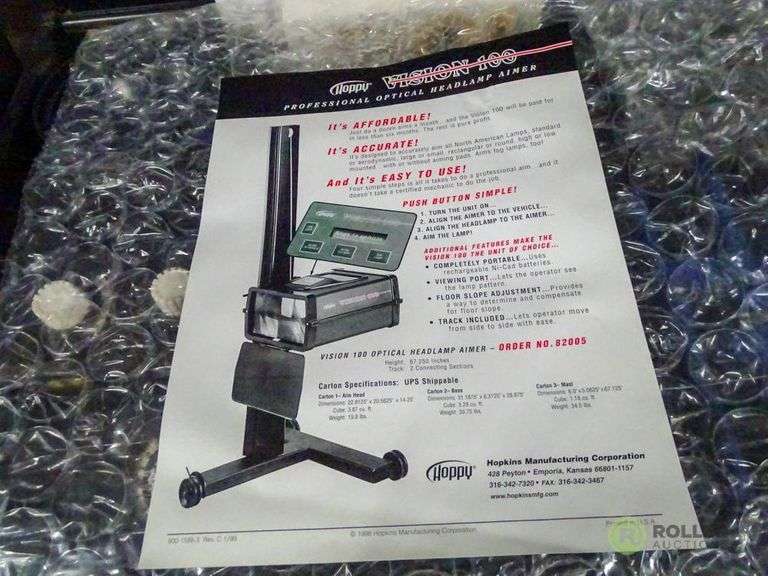 Hoppy Vision 100 Professional Optical Headlamp Aimer - Roller Auctions