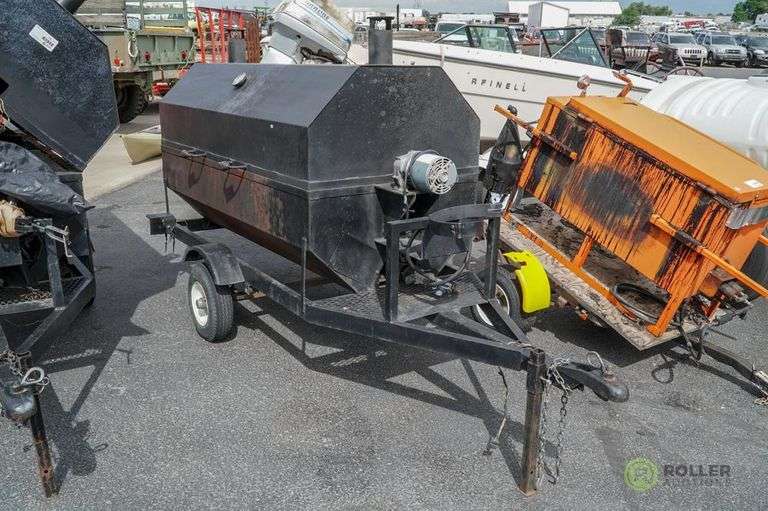S/A Tow Behind 6' Smoker, Ball Hitch, 1/4Hp Electric Spit Turner Motor ...