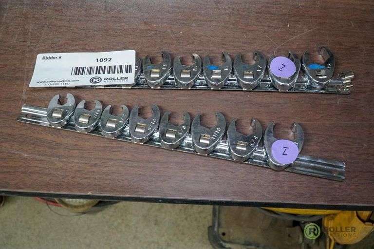 (2) Sets of Crows Feet Wrench Sets, Metric and SAE - Roller Auctions
