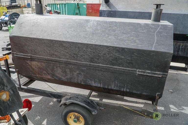S/A Tow Behind 6' Smoker, Ball Hitch, 1/4Hp Electric Spit Turner Motor ...