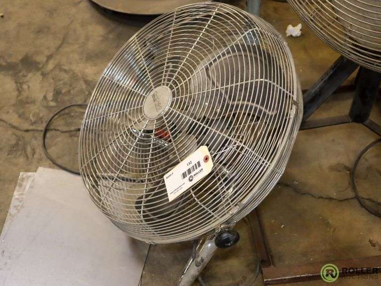 Pedestal Shop Fan, 24" and (2) Shop Fans, 20" - Roller Auctions