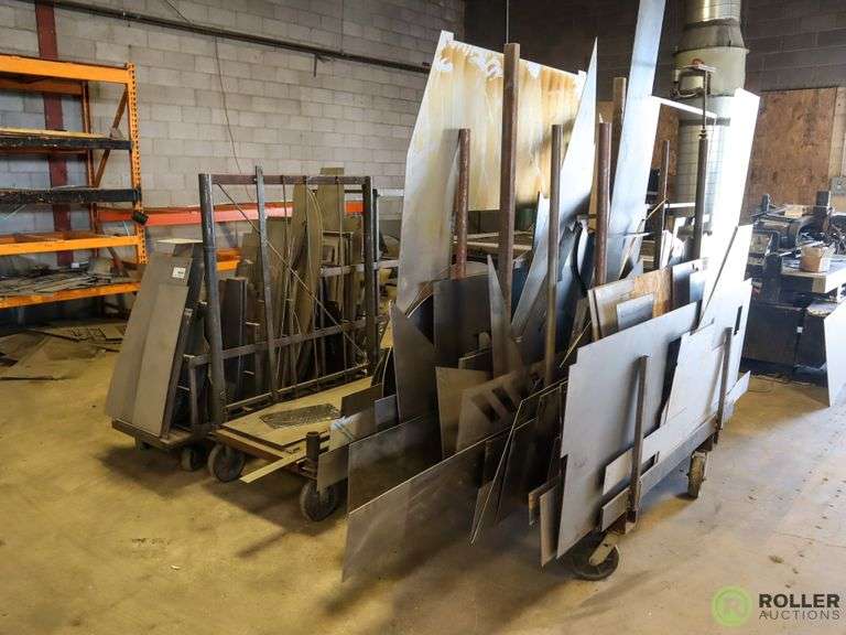 Assorted Steel Inventory With (3) Carts - Roller Auctions