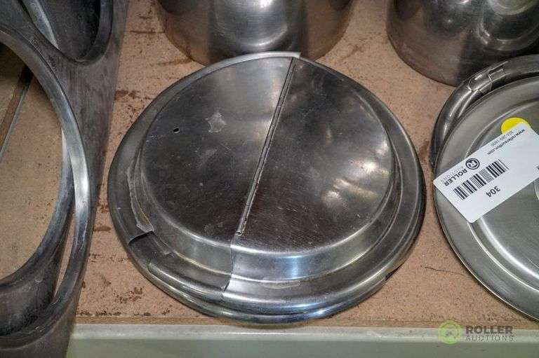 (6) Round Food Warmer Inserts With (2) Full Size Pan Inserts and (7 ...