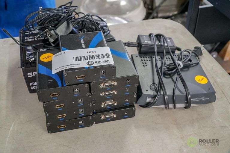 (5) Sabrent DA-HDVG Video Converters and Cisco ATA186 Analog Telephone ...