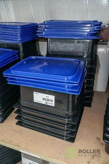 (12) 1/2 Pan Cold Table Inserts With (9) Lids - Roller Auctions