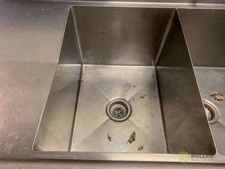 Duke 96in Stainless Steel 3-Compartment Sink With Drainboards - Roller ...