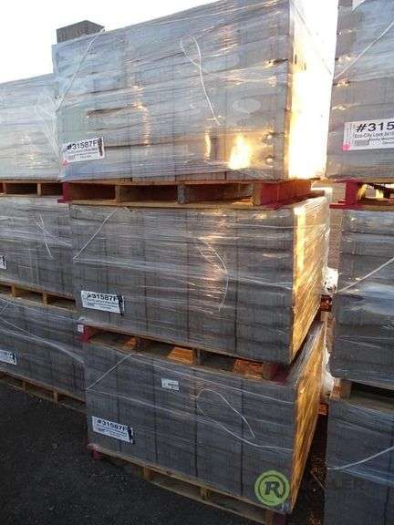 (3) Pallets of Eco-City Lock 5in x 10in Pavers, Winter Blend - Roller ...