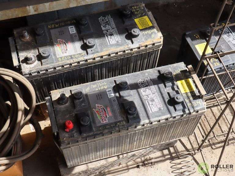 (2) Battery Racks With Batteries - Roller Auction