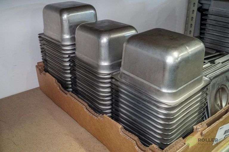 (40) 1/6 Pan Steam Table Inserts With (32) Lids - Roller Auctions