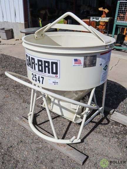 Gar-Bro 413-R Concrete Bucket, 3,400-Lb Capacity, s/n 24137-C - Roller ...