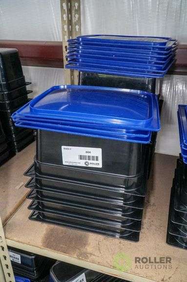 (12) 1/2 Pan Cold Table Inserts With (9) Lids - Roller Auctions