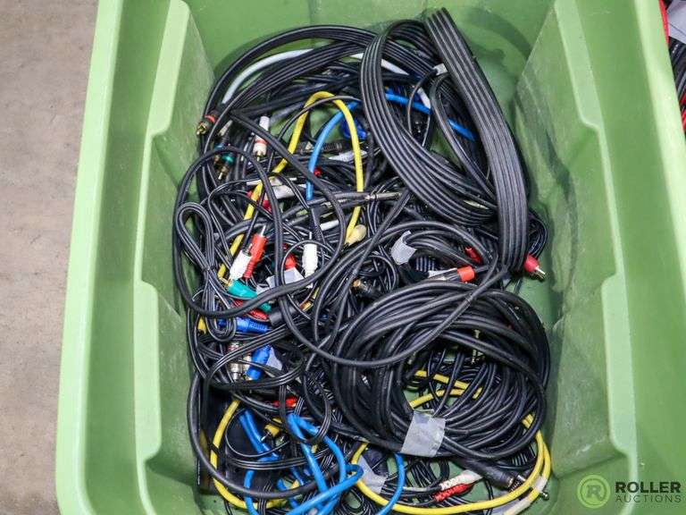 (2) Bins of Assorted Cables - Roller Auctions
