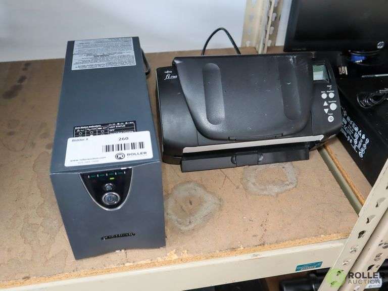 PowerVar UPS and Fujitsu FI-760 Scanner / Printer - Roller Auctions