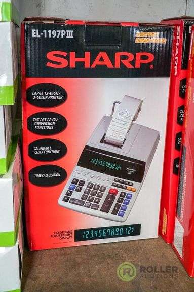 (3) Sharp EL-1197P III Adding Machines - Roller Auctions