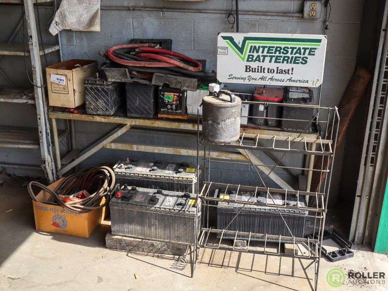 (2) Battery Racks With Batteries - Roller Auction
