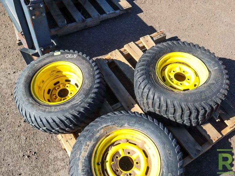 (3) Terra Hawk 25x9.00-12 Tractor Tires with Rims - Roller Auctions