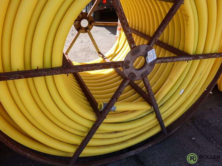 Spool of 2" Yellow Poly Pipe - Roller Auctions