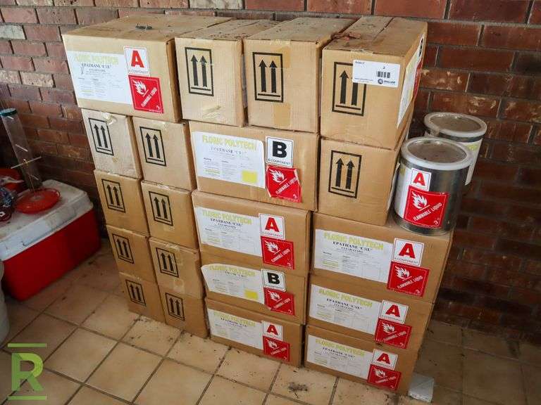 Approximately (120) Gallons of Floric Polytech Concrete Floor Epoxy ...