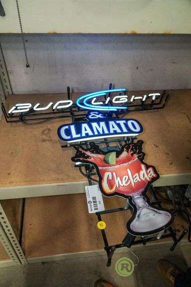 Bud Light Clamato Chelada Neon Sign, 54in x 24in - Roller Auctions