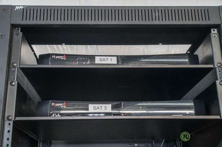 MA Network Rack With Crown 280A Amp, Audio Flex Audio Processor ...